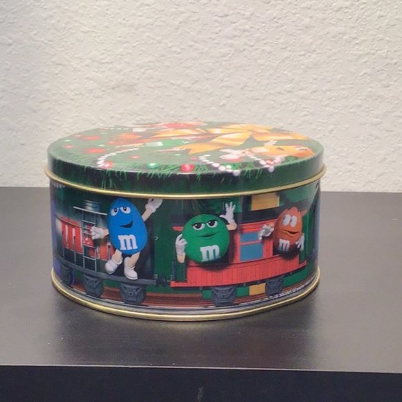 M&M'S | Holiday | Rare Mm Trio Ornaments In Green Tin Set New Vtg ...